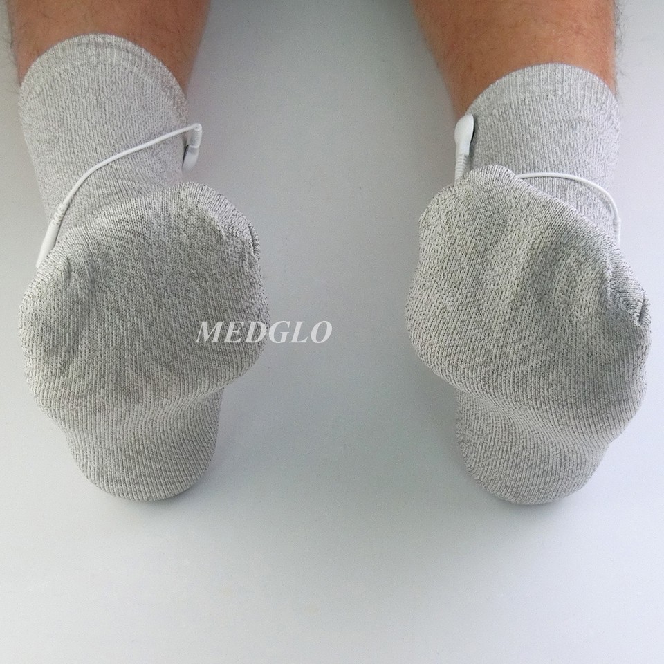 10 pairs Electrode Conductive Socks For TENS UNIT Pain Relief Massage ...