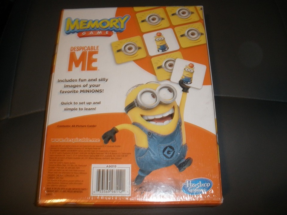 **Brand New** Despicable Me Minions Memory Matching Game Hasbro 2013 | eBay