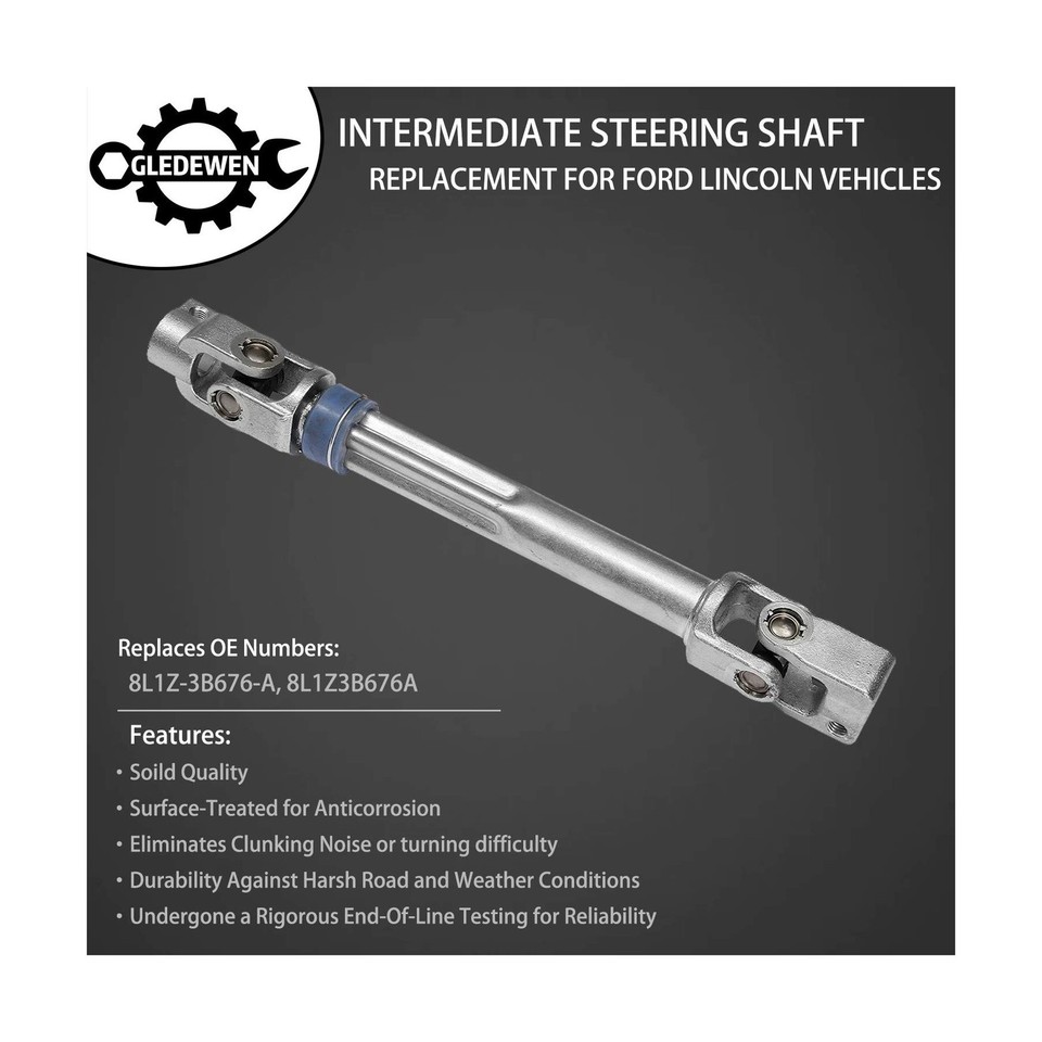 Steering Column Lower Intermediate Steering Shaft with U-Joint Coupler ...