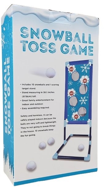 Snowball Toss Game Indoor Winter Fun | 10 Soft Balls & Target Stand | eBay