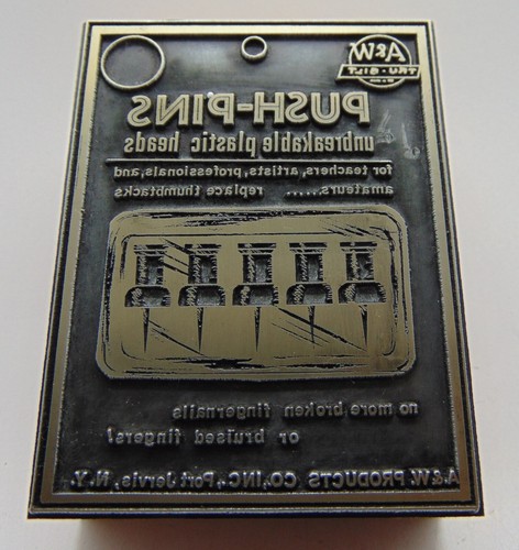 Printing Letterpress Printers Block Push Pins A&W Store Package | eBay