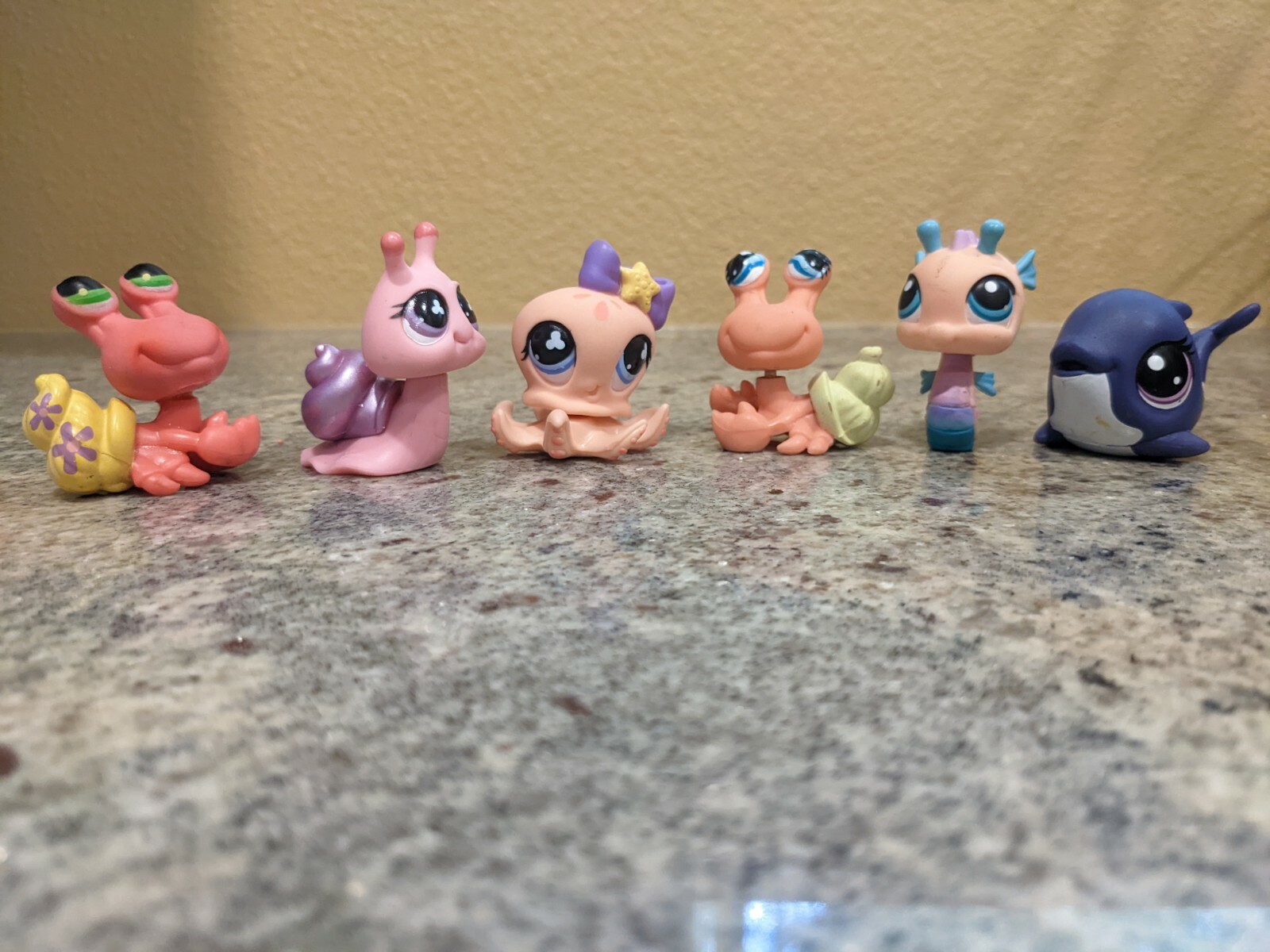 LPS ~ Sea Animals ~ Crabs ~ Whale ~ Sea Horse ~ RARE Pink snail ...