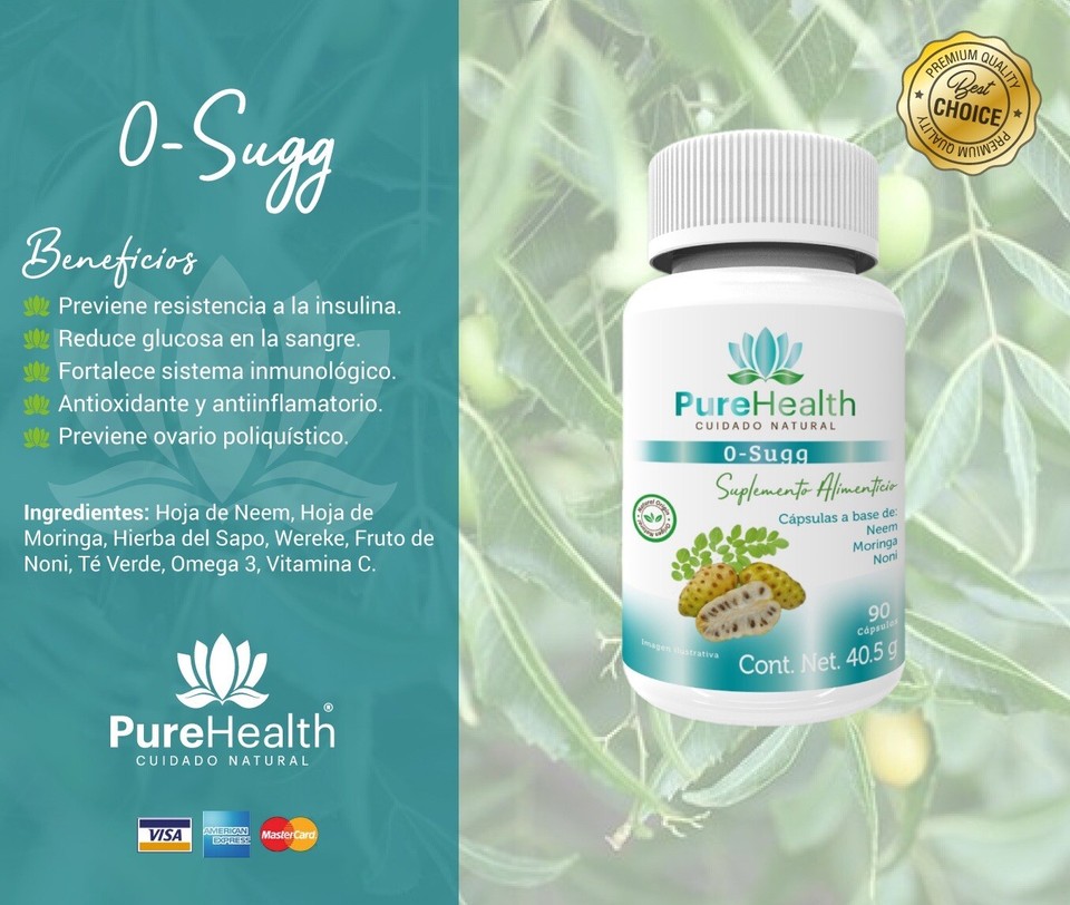 0-Sugg Pure Health Reduce Niveles De Azúcar En La Sangre | eBay
