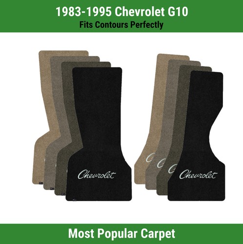 Lloyd Ultimat Front Carpet Mats for '83-95 Chevy G10 w/Black Chevy ...