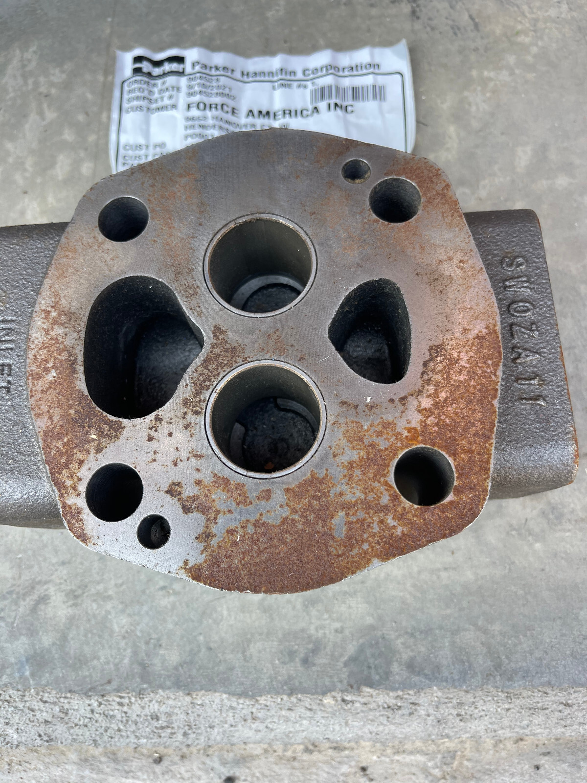 323-3110-100 Parker Commercial P350 gear pump & motor Port End Cover (P ...