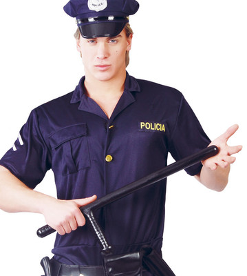 Fancy Dress Large Police WPC Cop Truncheon Night Stick Black Riot Baton ...