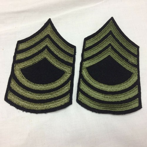 Military Patch Badge lot (2) Army Chevron Twill Variant SGT MJR ...