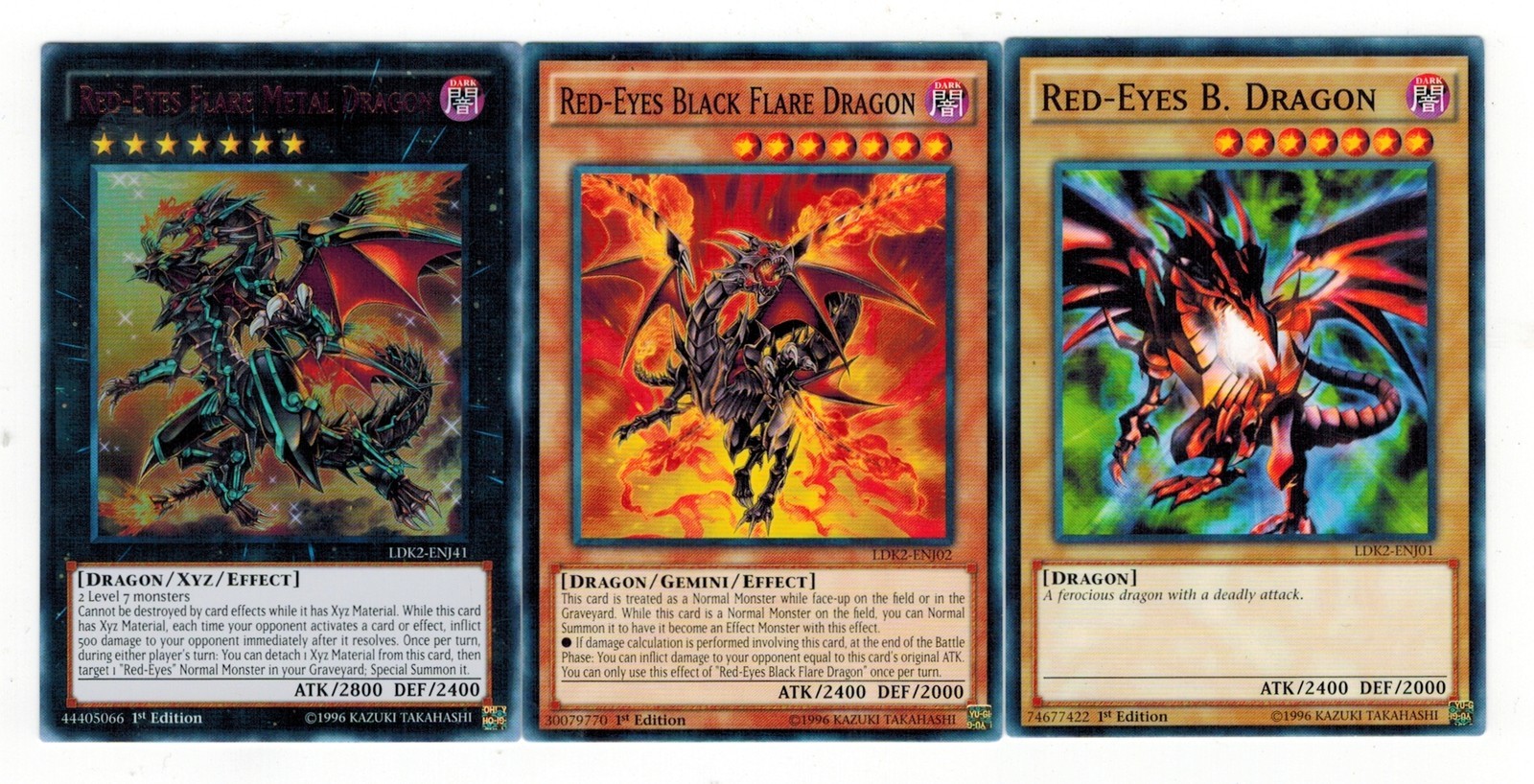 Red-Eyes Black Flare Dragon + Flare Metal Dragon+ Red-Eyes B. *1st ...