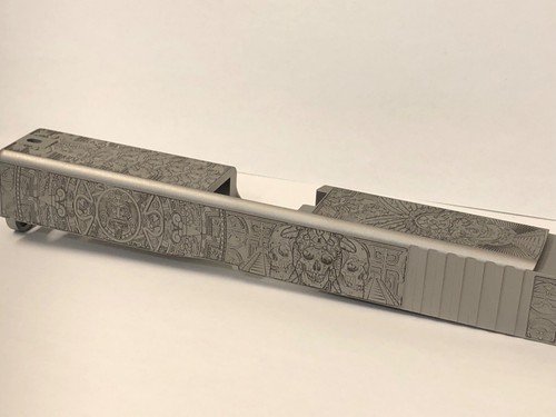 Custom DEEP Laser engraved Glock 19 Slide Gen 3 g19 Aztec calendar ...