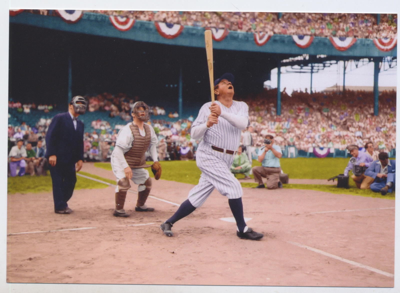 NEW POST CARD: THE GREAT New York YANKEE Stadium BABE RUTH baseball HOF ...