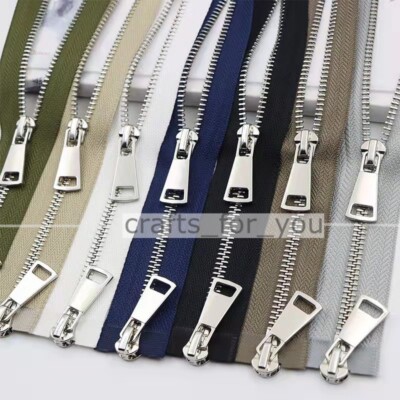 NO.5 METAL ZIPPER COPPER ZIP OPEN END 70CM-150CM SEWING FOR CLOTHING ...
