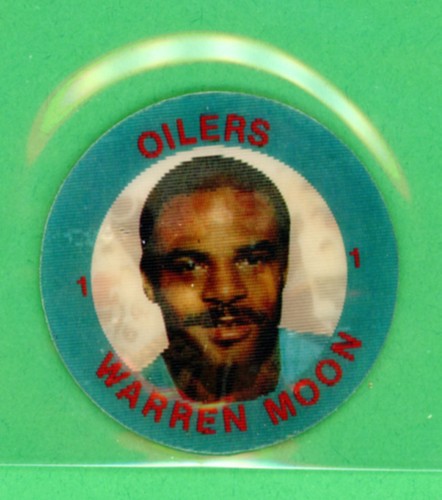 🔥WARREN MOON ROOKIE CARD 1984 Slurpee Coin 7-11 Oilers 🏈 SCARCE 📈 RC ...