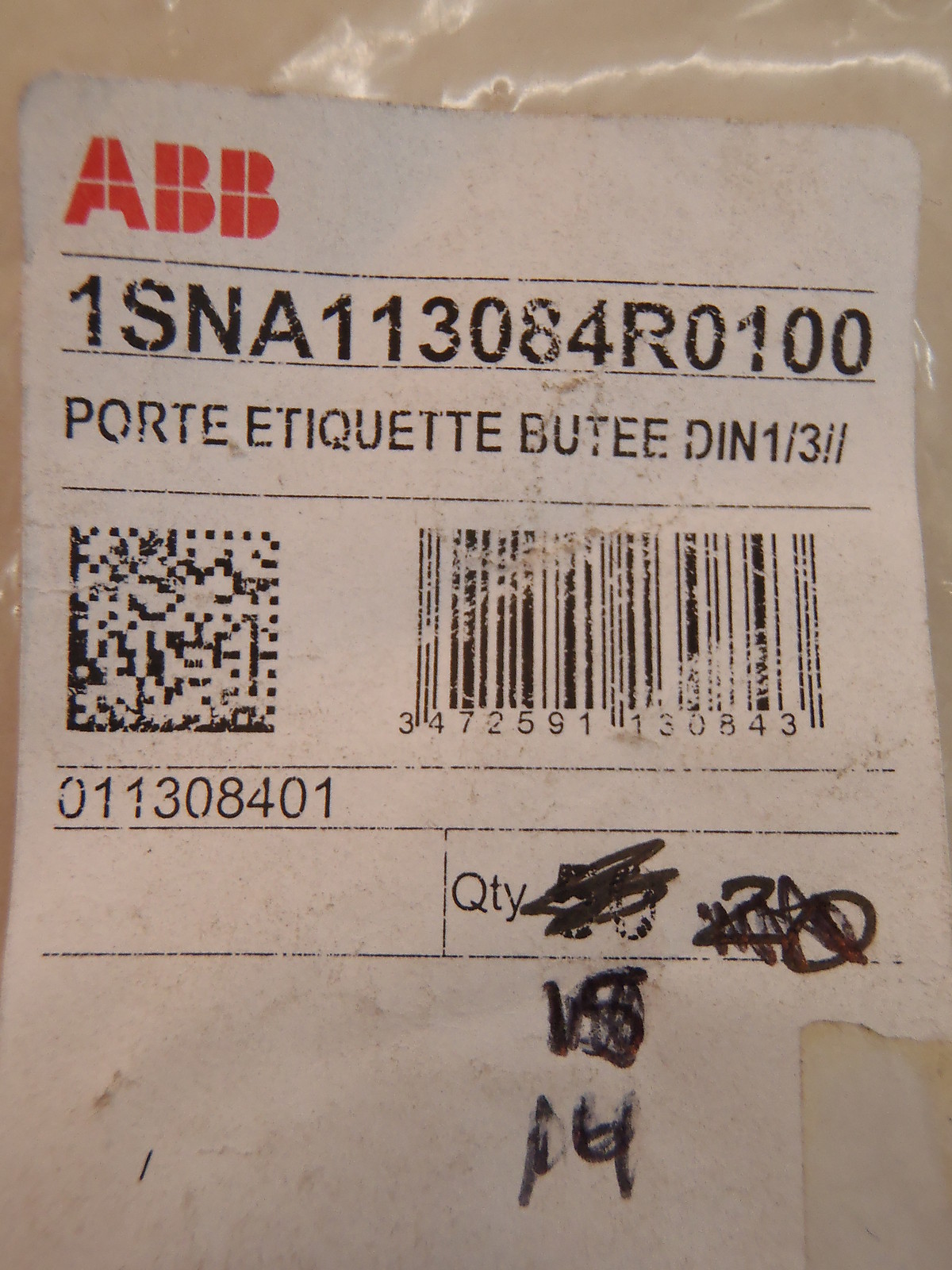 ABB Label Holder 1SNA113084R0100 | eBay