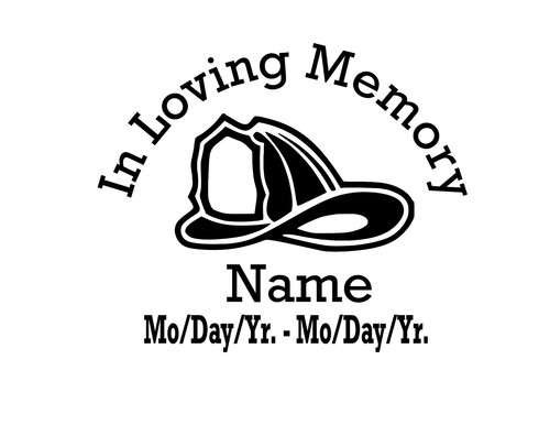 In Loving Memory Firefighter Decal Window Sticker Personalized | eBay