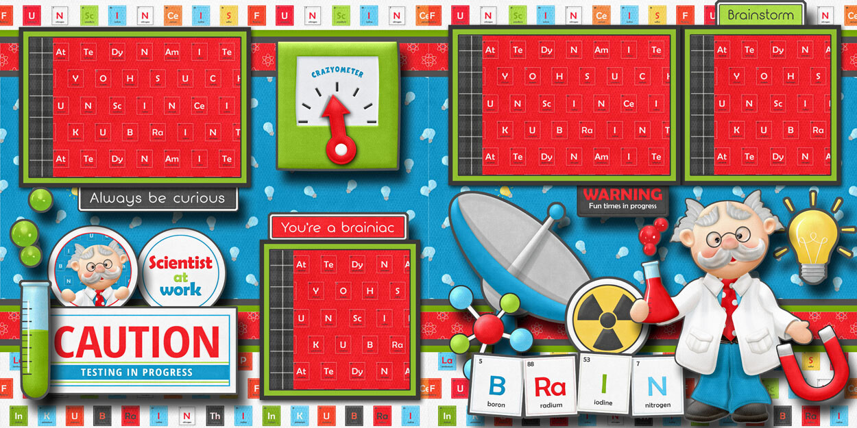SCHOOL SMART SCIENCE FAIR 2 premade scrapbook pages paper BY DIGISCRAP ...