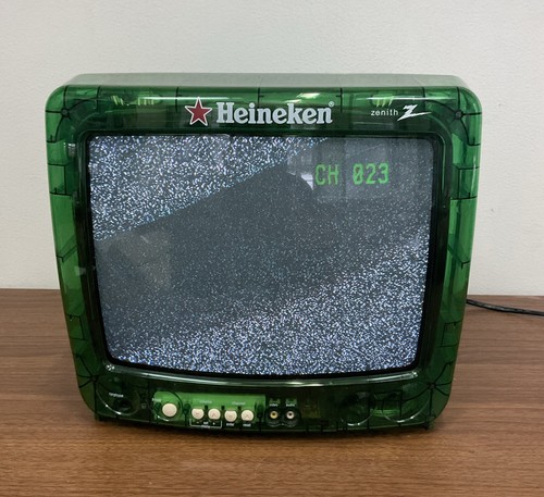 Rare Zenith Heineken TV Clear Transparent Green 13 | eBay