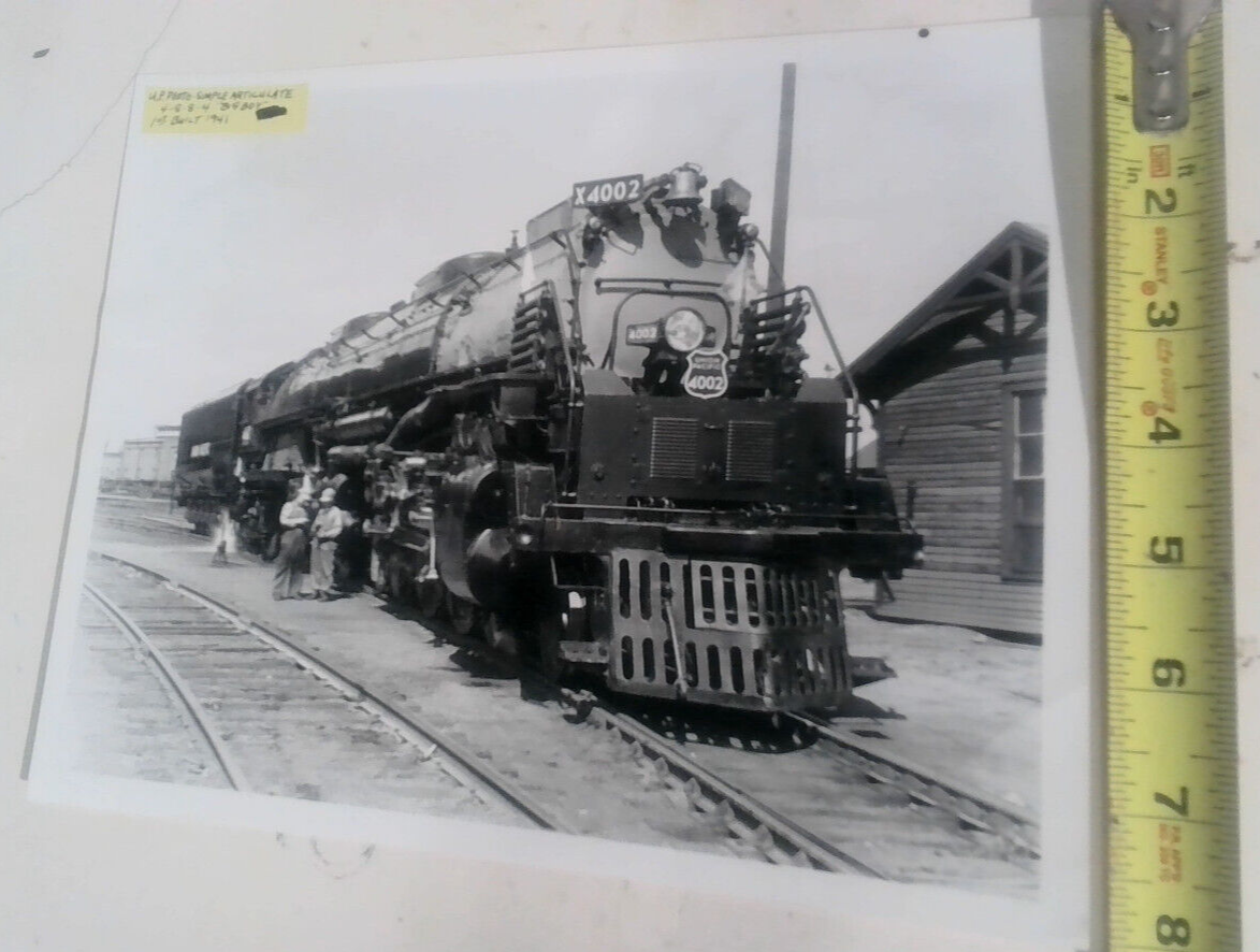 RARE Union Pacific Railroad Train Photo X4002 Workers Station EPHEMERA ...
