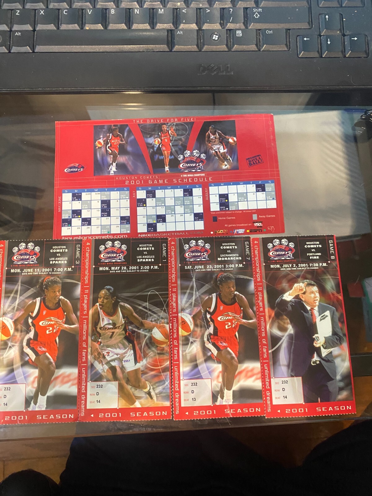 2001 GAME SCHEDULE AND 4 TICKETS STUBS | eBay