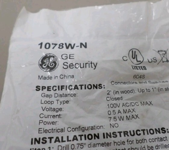 Interlogix 1078W-N Magnetic Door Contact | eBay