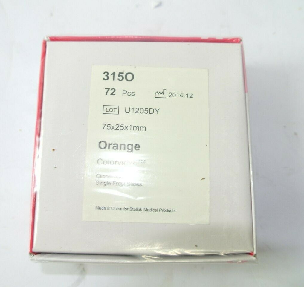 10 Boxes of 72 Statlab Colorview Slides, Orange, 75x25x1mm, Sealed ...