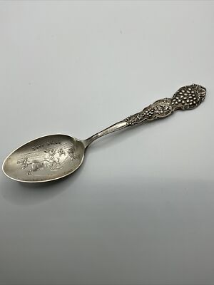 Sterling Silver Tijuana Mexico Bull Fight Souvenir Spoon 5 1/4 Inches ...