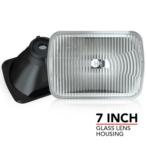 For 1983-1994 GMC Jimmy Square Headlight Sealed Beam Glass Housing ...