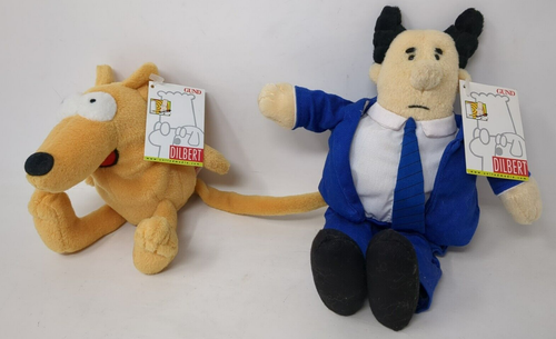 Dilbert Pointy Haired Boss & Ratbert Plush Stuffed Doll Lot NEW Gund ...