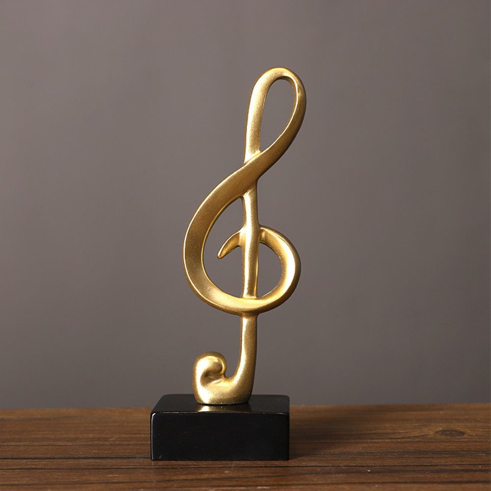 Resin Music Shape Sculpture Photo Props Statue Figurine Music Note ...