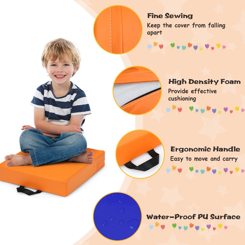 6PCS Square Kids Floor Cushion Toddler Foam Seat Cushion Waterproof Colorful | eBay