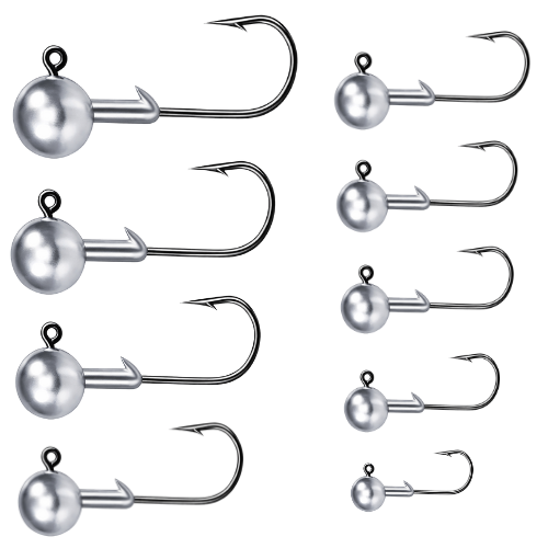 Fishing Jig Heads Pike Perch Zander Hooks - Soft Lures Jig - SIZE 1-16 ...