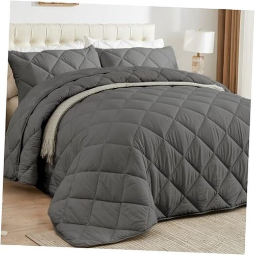 Oversized King Comforter 128x120, Extra Large King Size 128*120in Grey ...
