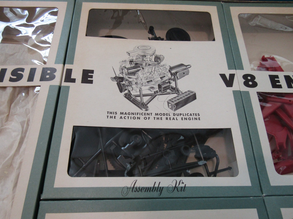 Vintage 1960 Renwal Blueprint Model The Visible V-8 Engine Plastic ...