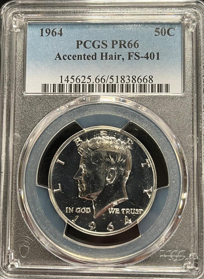1964 Kennedy Silver Half Dollar Accented Hair Proof PR66 PCGS* | eBay