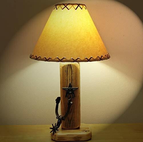 Rustic Western Table Lamp Texas Star Spurs Lodge Cabin Southwestern Rec ...