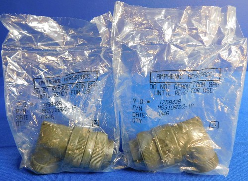 K-Tec MS3108A22-1P Amphenol Connector Assembly Set of 2 | eBay