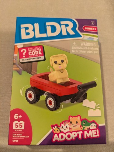 BLDR Adopt Me! Dog & Red Wagon Stroller Virtual Item Code Series 1 New ...