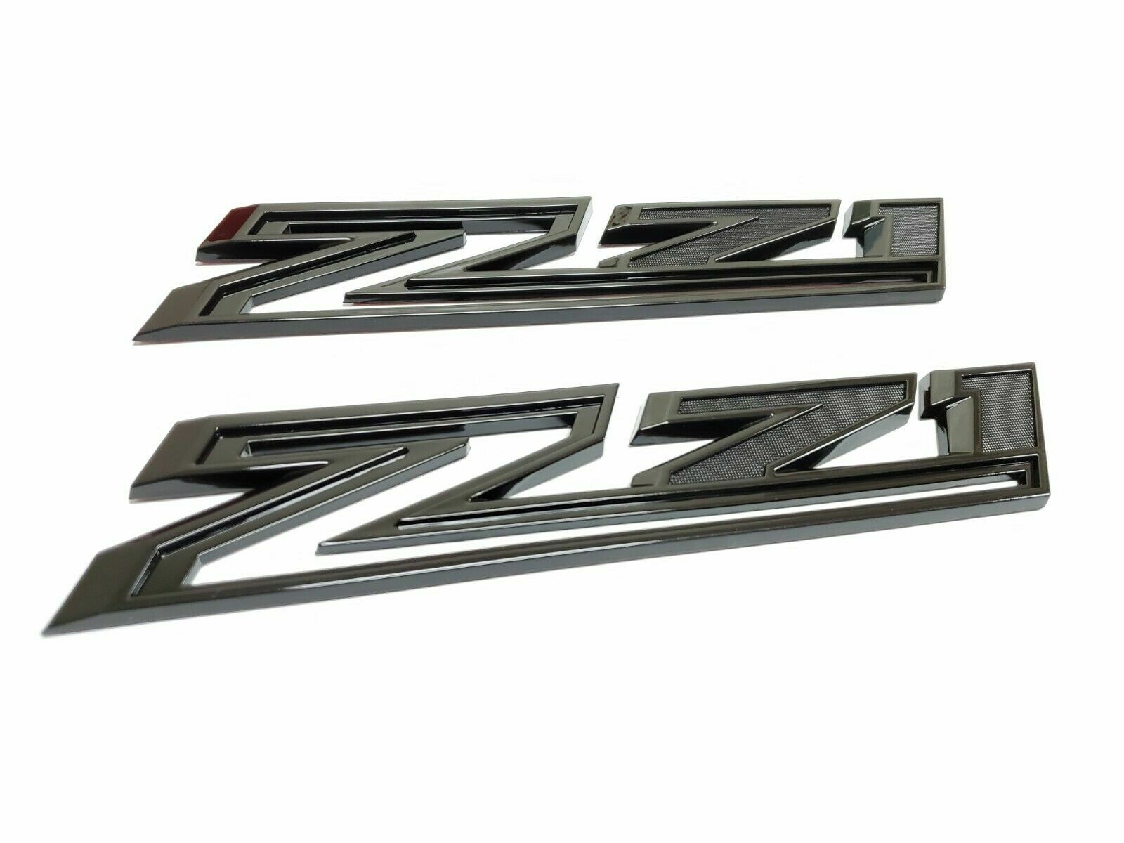 2pcs 2019-2023 Chevy Silverado Z71 Emblem OEM Fender Gloss Black ...