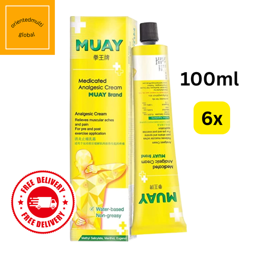 Muay Thai Boxing Cream Pain Relief Muscle Ache Joint Balm 100g x6 ...