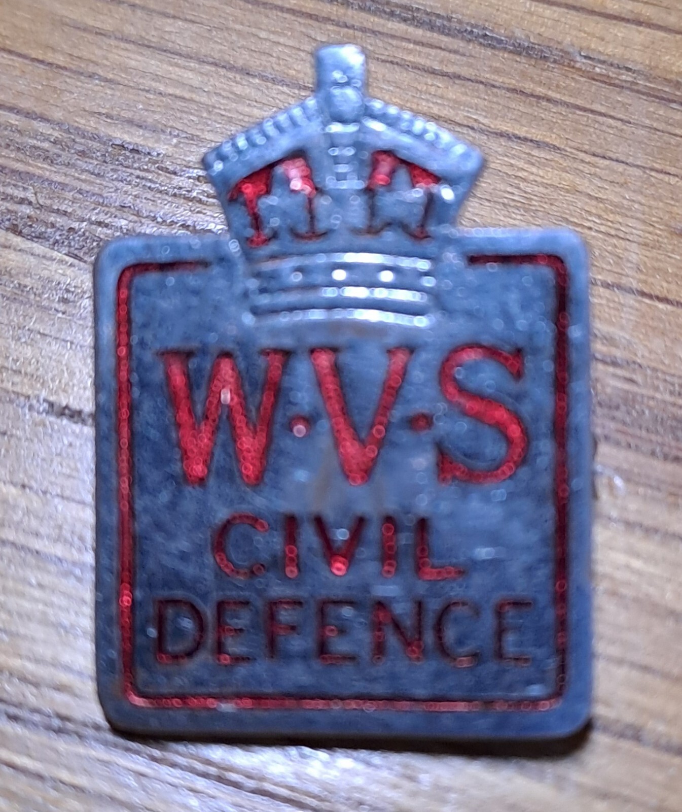 Early WWII Era Womens' Voluntary Service (WVS) Civil Defence Pin Badge ...