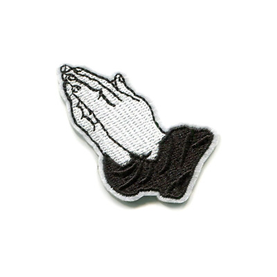 Praying Hands Religious Christian Embroidered Iron On Patch DIY ...
