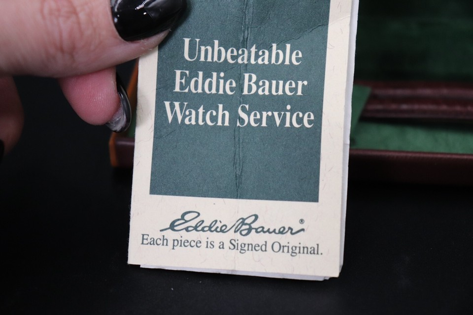 Eddie Bauer Watch Women 20mm Silver Tone Water Resistant 165 ft in Box ...