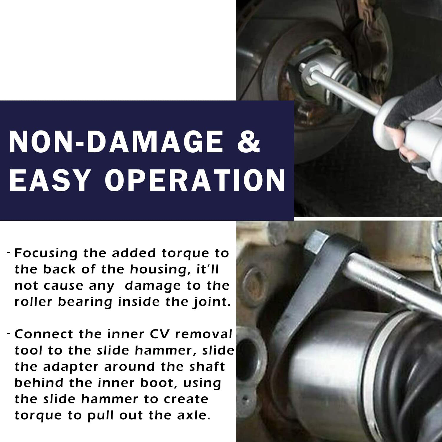 12020 Front Wheel Drive Axle Puller Fork Kit + 1040 Inner CV Axle ...