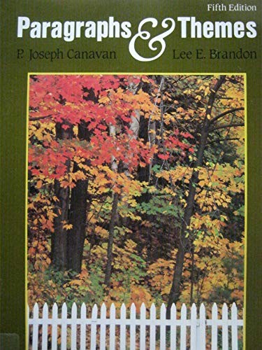 PARAGRAPHS AND THEMES By P. Joseph Canavan & Lee Brandon | eBay