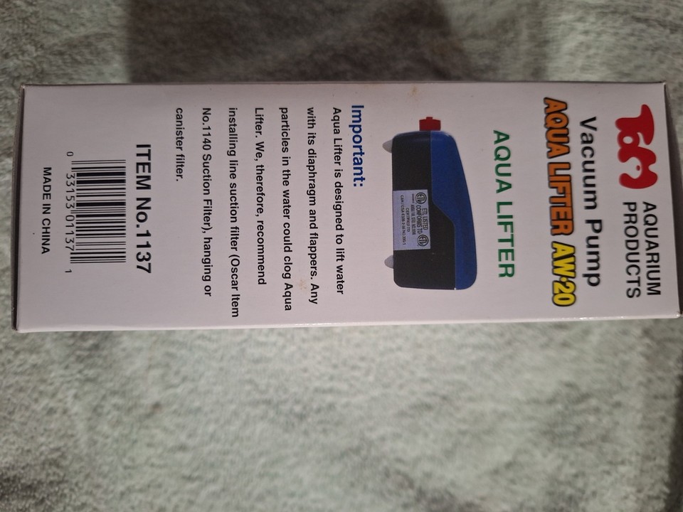 Tom’s Aquarium “Original” Aqua Lifter Dosing Circulating Pump AW-20 New ...