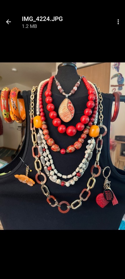 Lot Of 10 Orange & Red Themed Mixed Jewelry Icing, 1946 & L'Amour ...