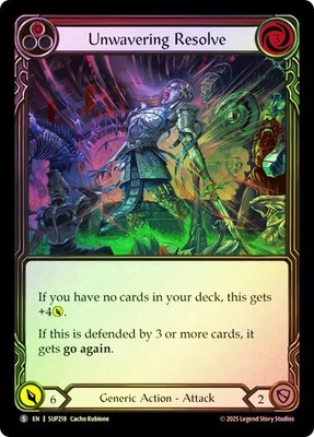 FAB RAINBOW FOIL Unwavering Resolve - Super Slam Card # 218 | eBay