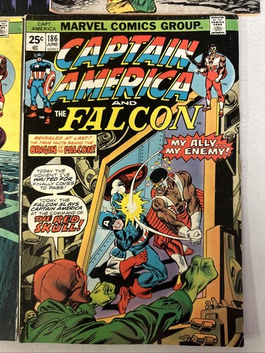 Captain America #186 187 188 189 190 1975 Bronze Age Marvel Comics Lot ...