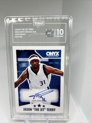2024 Onyx Jason” The Jet” Terry Blue Ink Autograph Dallas Mavericks SKU ...