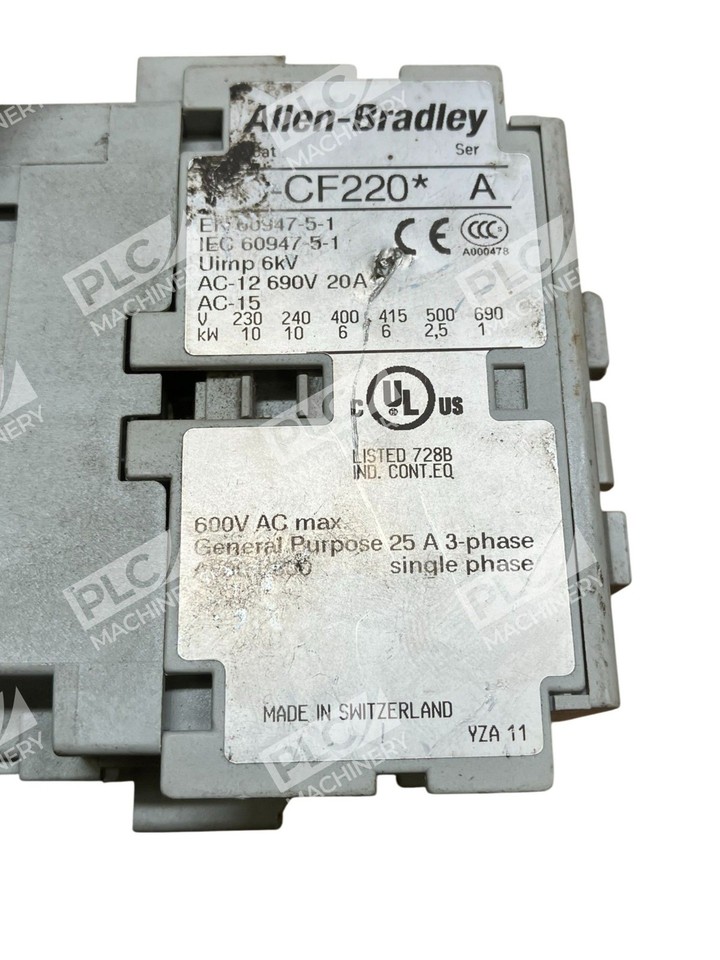 Allen-Bradley 700-CF220 /A 4-Pole Industrial Control Relay 20-25A | eBay