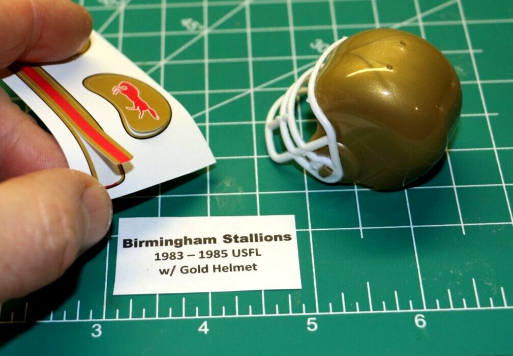 1983 - 1985 Birmingham Stallions USFL *DIECUT DECALS* & Football ...